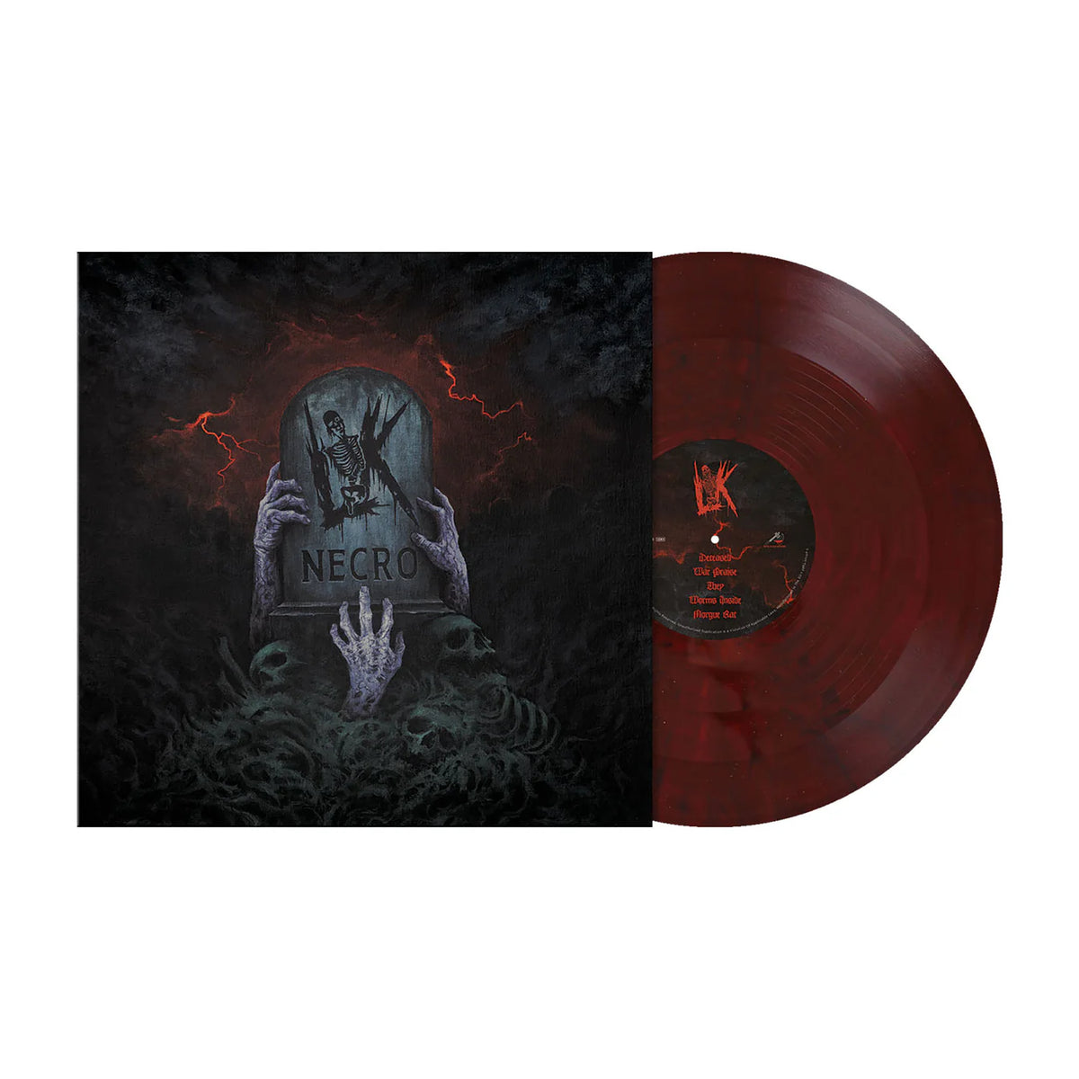 LIK - Necro - "Dark Red Sky" Variant Marble Vinyl LP – Blastbeats Vinyl