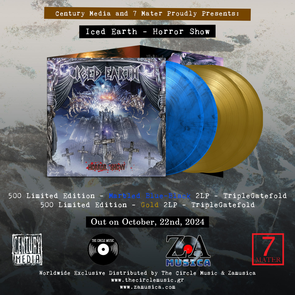 Iced Earth – Horror Show - DLP Gold Vinyl 2LP – Blastbeats Vinyl
