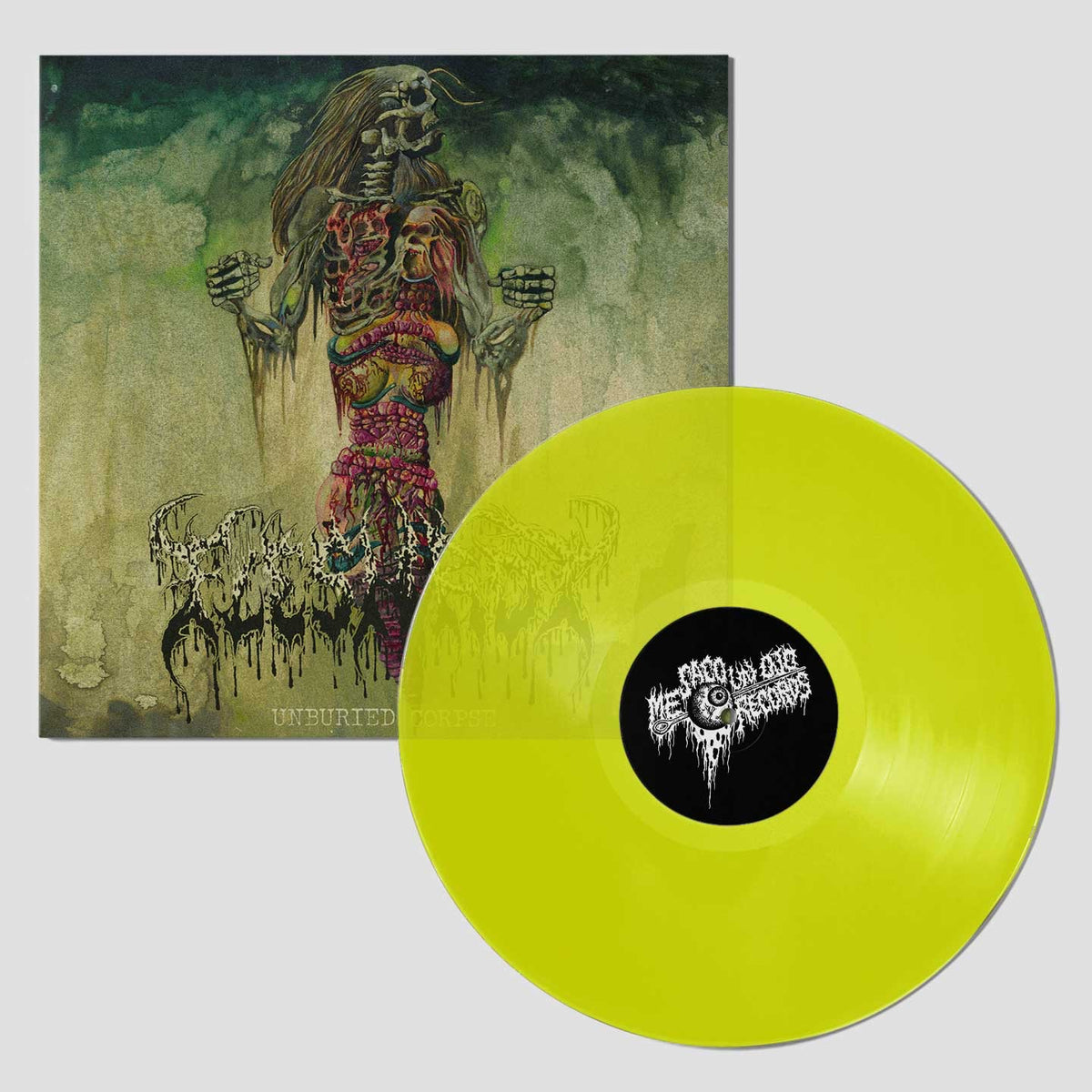 Fleshrot – Unburied Corpse - Yellow Vinyl LP (repress) – Blastbeats Vinyl
