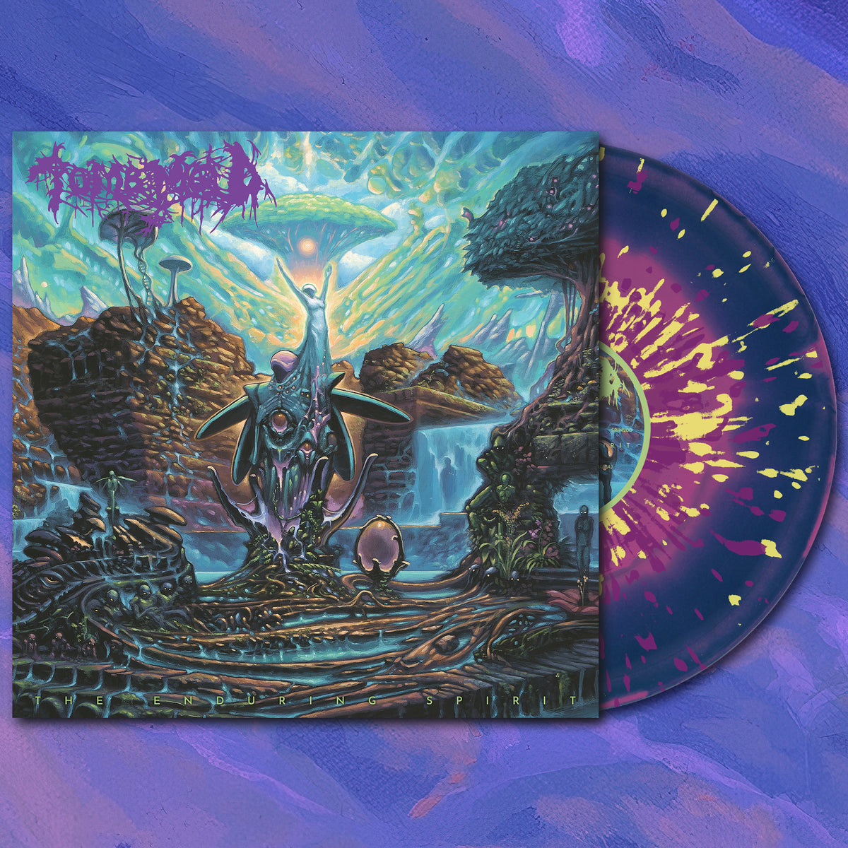 TOMB MOLD - THE ENDURING SPIRIT - SEA-BLUE WITH PURPLE MERGE & YELLOW ...